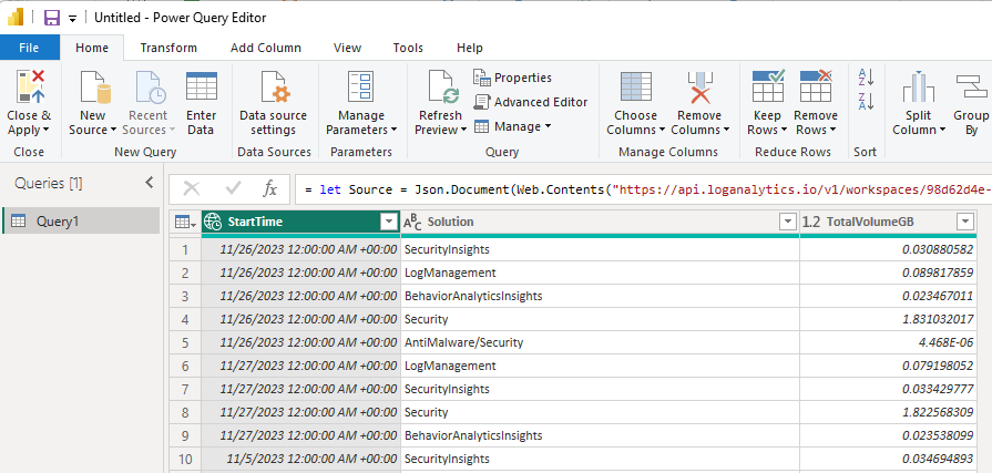Powerbi And Log Analytics Workspace 